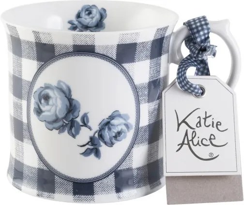 Creative Tops Katie Alice Vintage Indigo Porcelánový hrnek Gingham Floral 400 ml