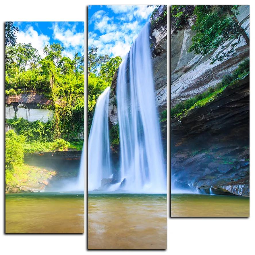 Obraz na plátně - Huai Luang vodopád - čtverec 3228C (105x105 cm)