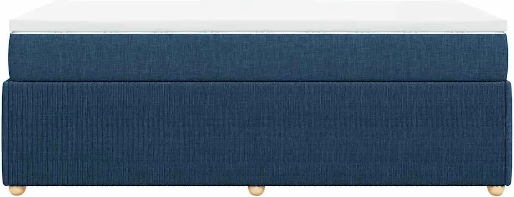 Box spring postel s matrací modrá 100 x 200 cm textil 3285552