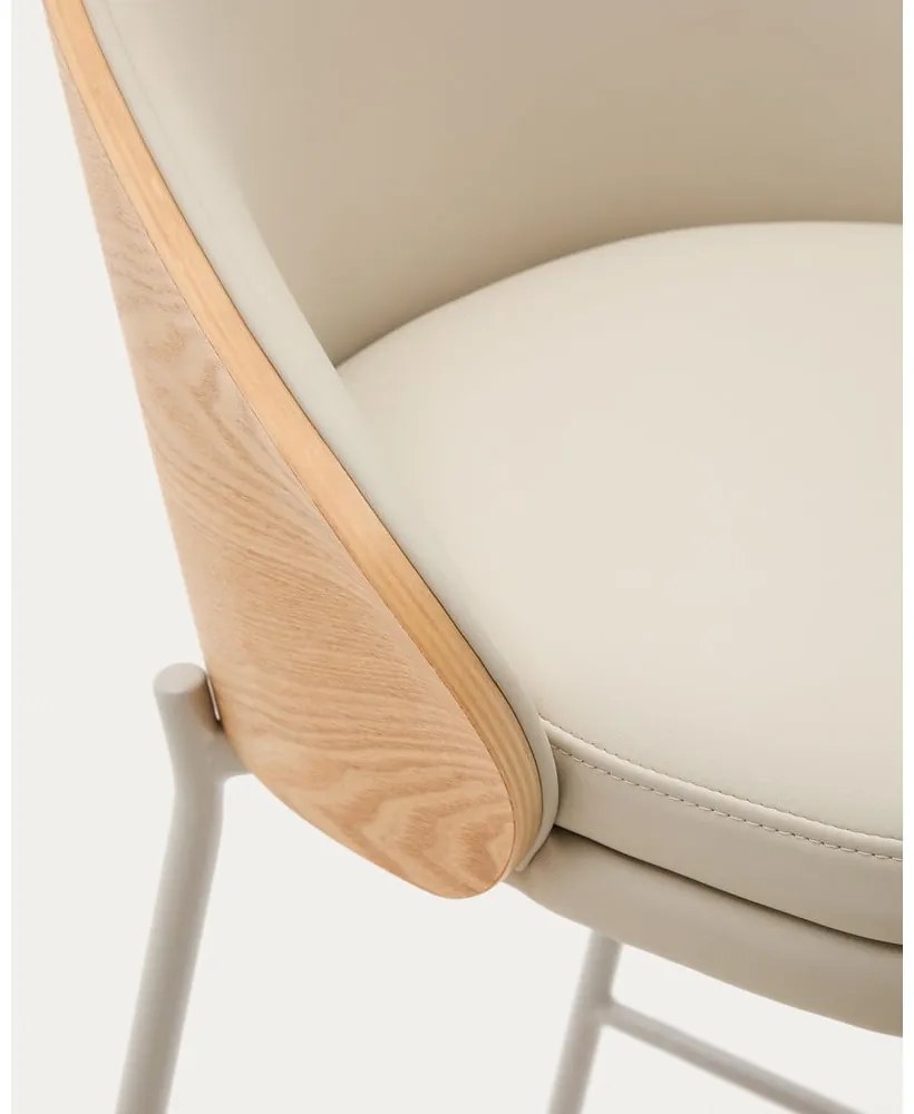 Béžová/v přírodní barvě barová židle (výška sedáku 77 cm) Eamy – Kave Home
