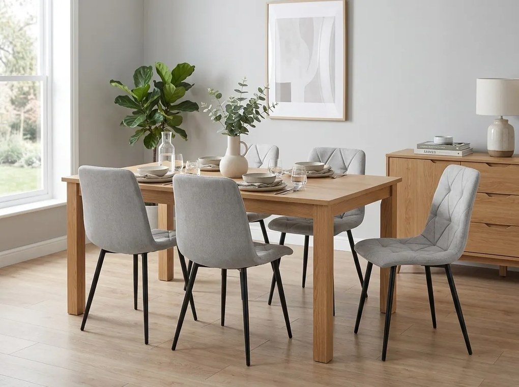 Šedá židle LIBRA PLATINUM GREY s černými nohami