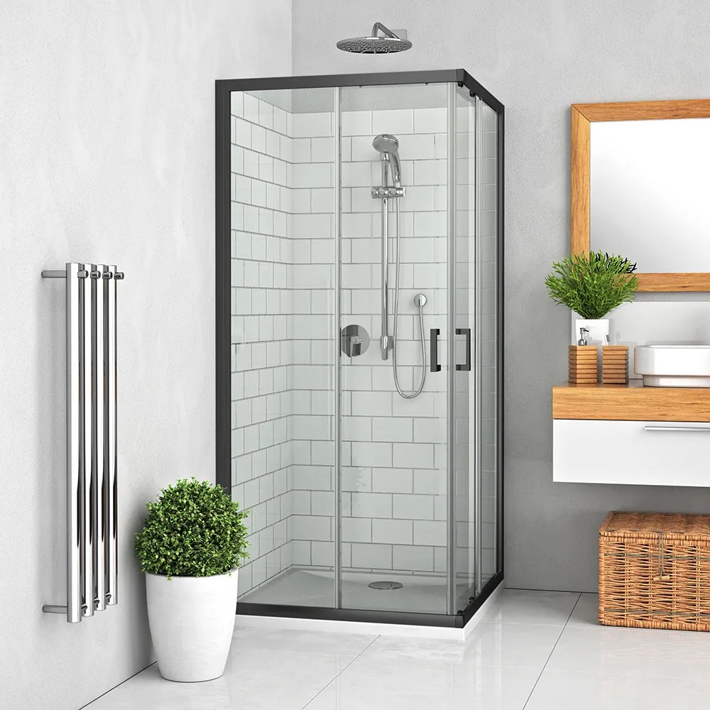 Čtvercový nebo obdélníkový sprchový kout s dvoudílnými posuvnými dveřmi LLS2 1900 mm 775–790 430 Intimglass O Brillant LLS2/800 SMONT 554-8000000-00-21