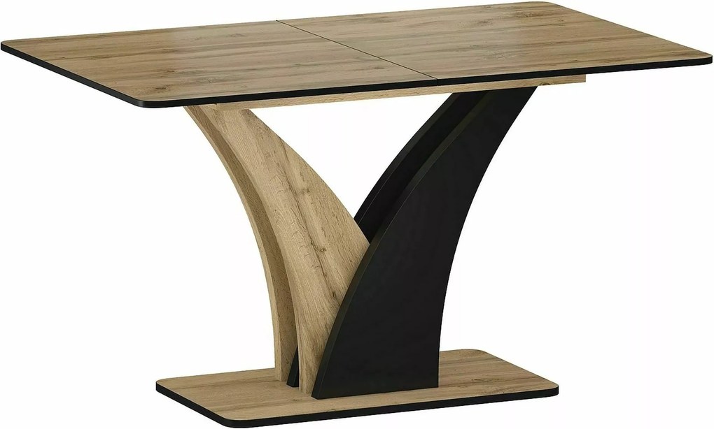 Jídelní rozkládací stůl Vento 120/160 cm dub Artisan/černý