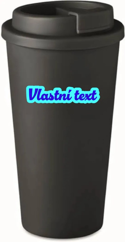 Personalizovaný cestovní termohrnek s vlastním textem s obrysem