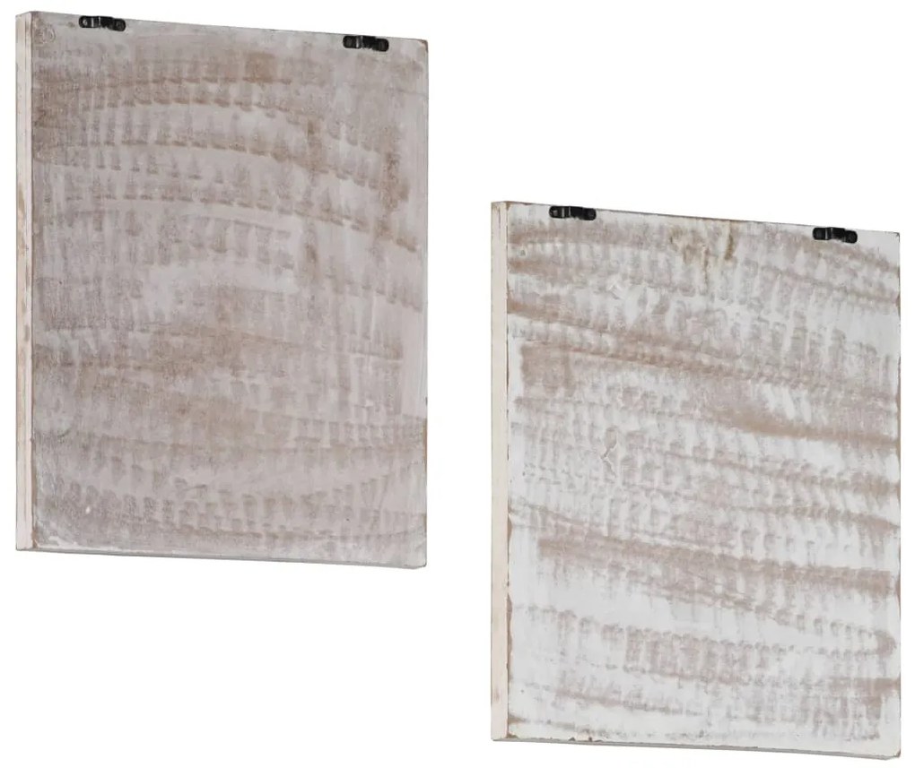 Ručně vyřezávané nástěnné panely 2 ks MDF 40 x 40 x 1,5 cm