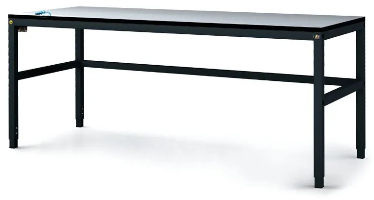 Antistatický dílenský ESD stůl, 1800x800x745-985 mm, nastavitelné podnoží