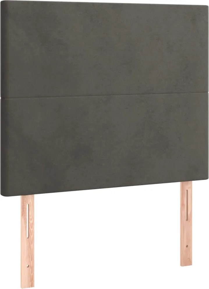 Box spring postel s matrací tmavě šedá 100x200 cm samet 3132544