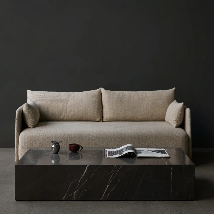 Audo CPH Hnědo šedý mramorový konferenční stolek AUDO PLINTH 137 x 76 cm