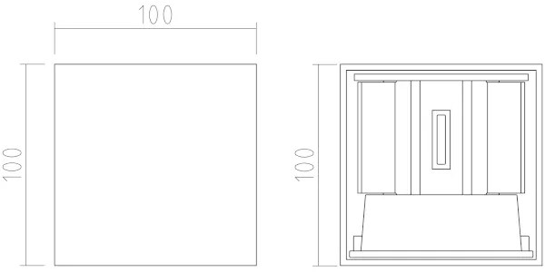 APLED - LED Venkovní nástěnné svítidlo CUBE 2xLED/3W/230V IP65