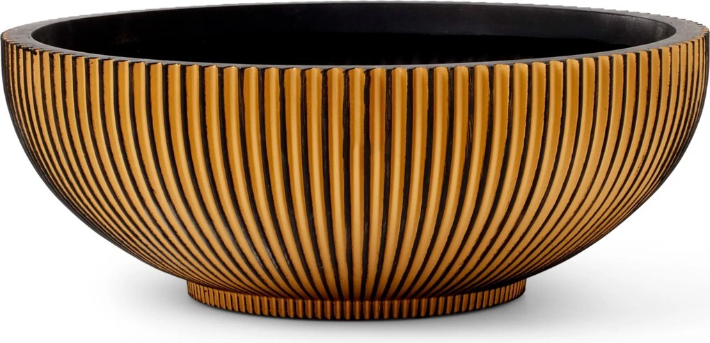 Capi Nature Groove Bowl Black Gold Ø 40 cm / V 15 cm
