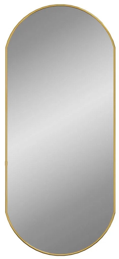 Nástěnné zrcadlo zlaté 80x35 cm oválné - Default Title