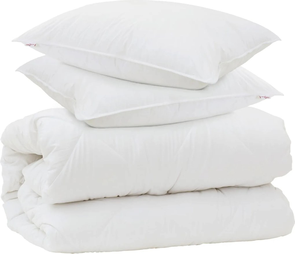 Duvet s polštáři s polštářem 3 ks Bílá Mikrovlákno 3378093