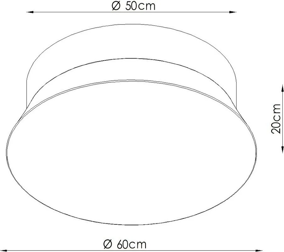 Bílé papírové stropní svítidlo ø 60 cm TOP – Thoro