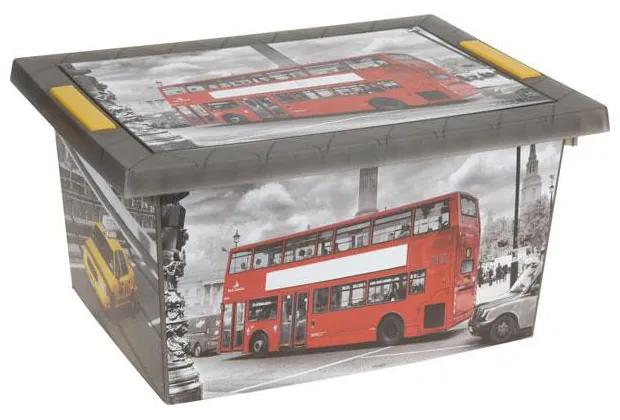KAISERHOFF Úložný box s klip víkem plastový 40x30x20 cm DOUBLE-DECKER |  BIANO