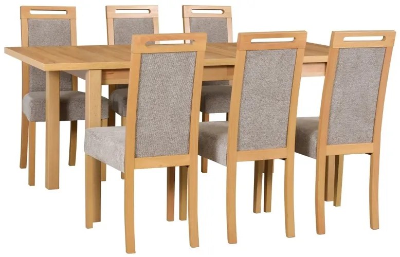 Drewmix jídelní židle ROMA 5 dřevo: bílá, látka: látka