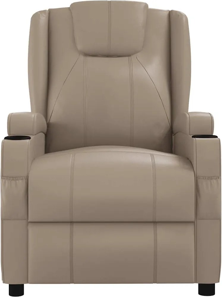 Polohovací křeslo cappuccino umělá kůže 340965