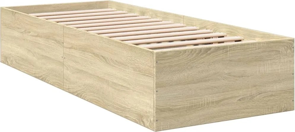 Rám postele dub sonoma 100 x 200 cm kompozitní dřevo 3281051