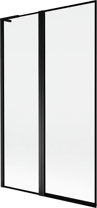 Mexen Mist L, 2-křídlová vanová zástěna, levá 110 x 150 cm, černý rám, černá - 8A9L-110-011-70-70-L
