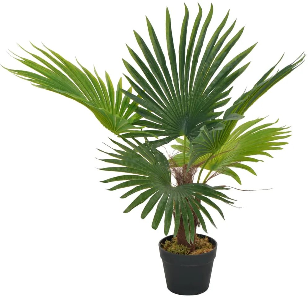 Umělá rostlina palma s květináčem zelená 70 cm 280192