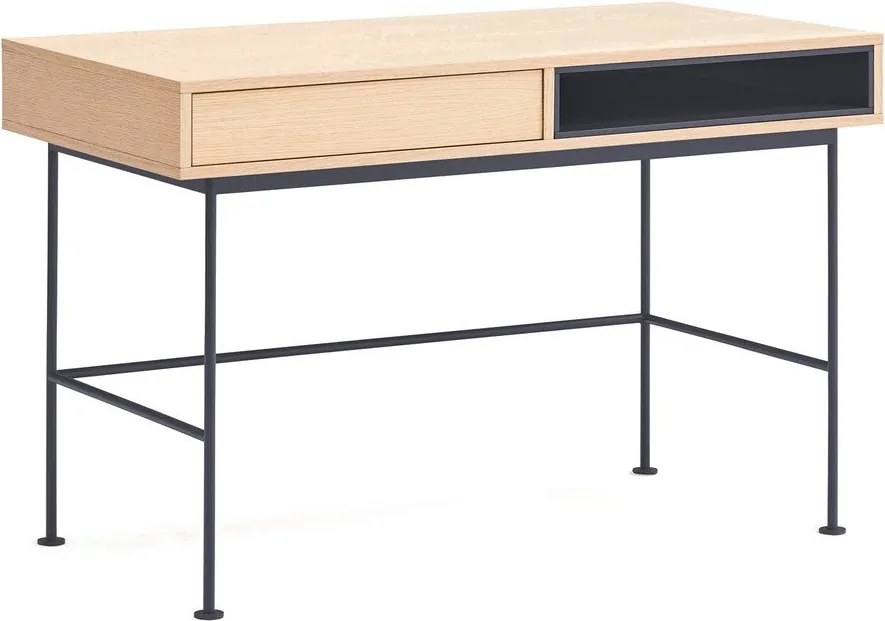 Pracovní stůl s deskou v dubovém dekoru 60x120 cm Yoko – Teulat