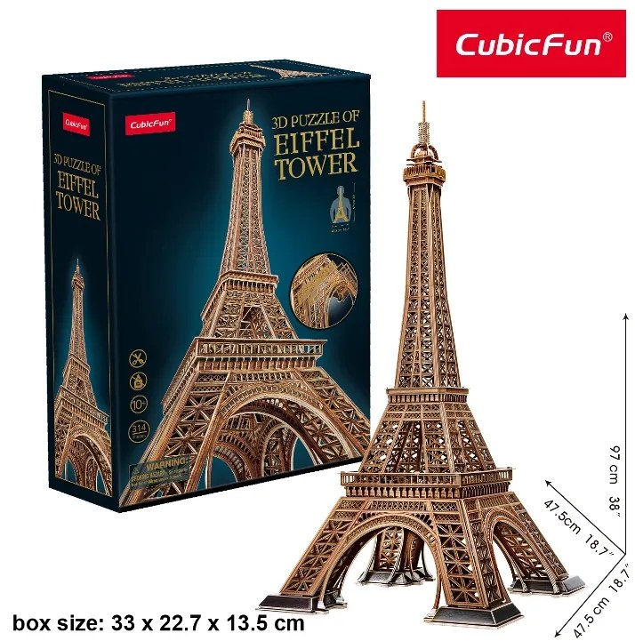 CubicFun - Puzzle 3D Eiffelova věž 97 cm 314 dílků