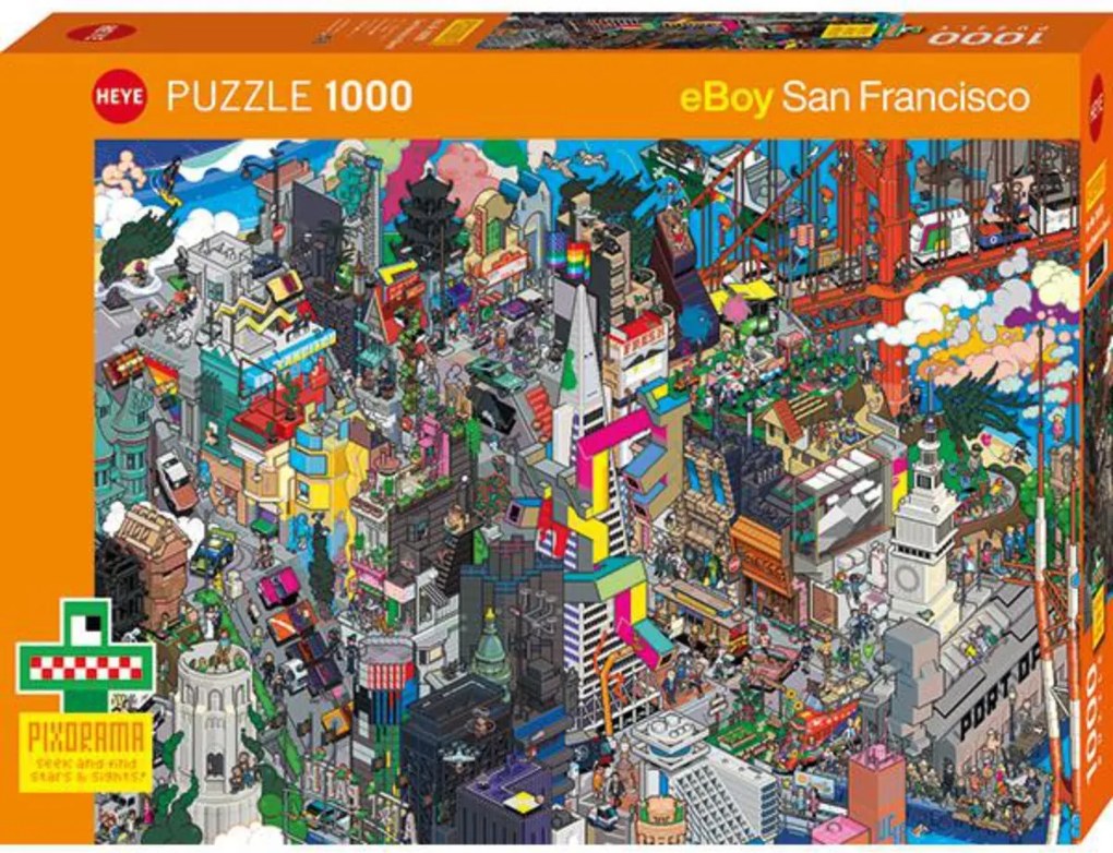 Heye puzzle pixorama: san francisco quest 1000 dílků
