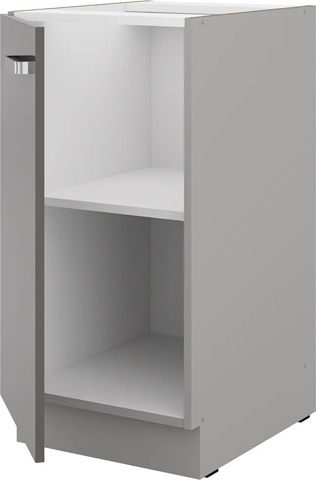 GREY gr | dolní skříňka 40 D 1F policová | 40 cm | světle šedá/tmavě šedá lesk