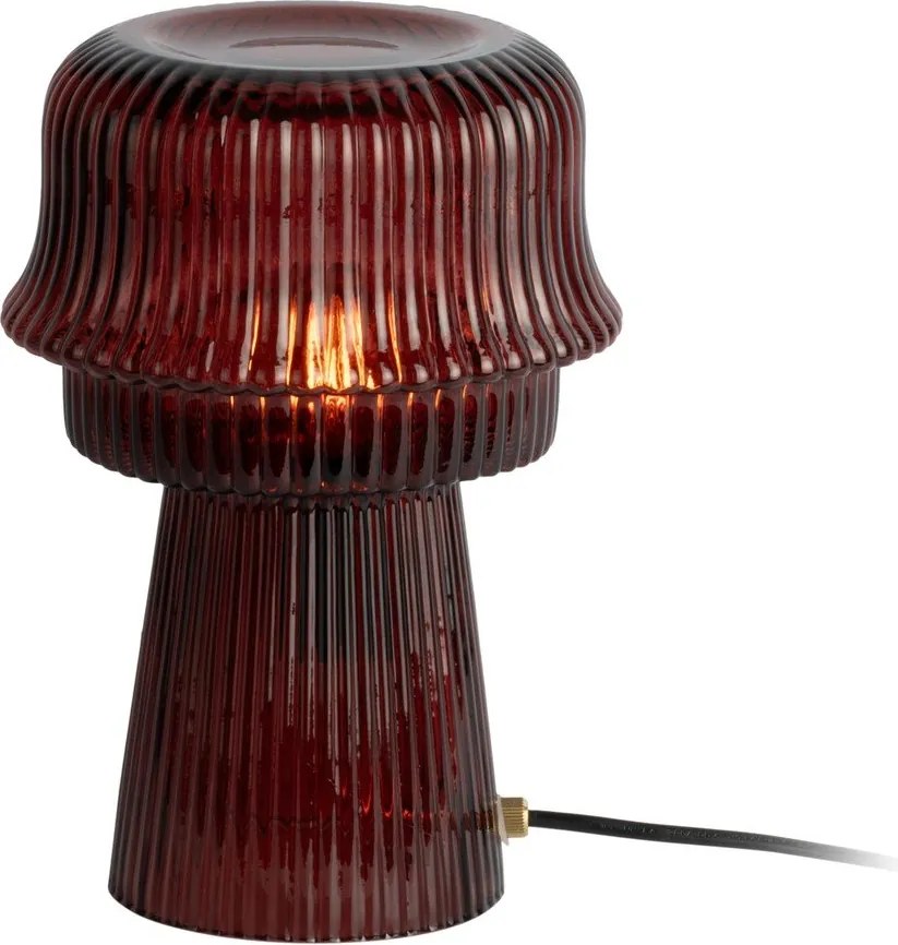 Vínová skleněná stolní lampa (výška 26 cm) Cadiz – Leitmotiv