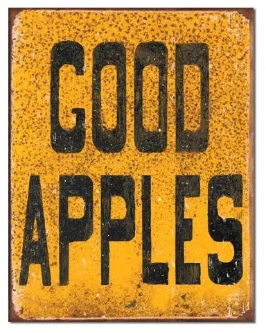 Plechová cedule Good Apples 40 cm x 32 cm