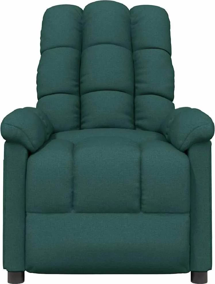 Masážní křeslo tmavě zelené textil 289812