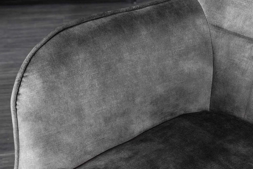 Designové křeslo Sweden šedý samet