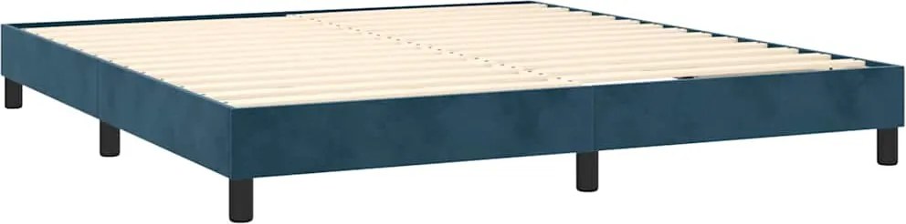 Box spring postel s matrací tmavě modrá 160x200 cm samet 3130851