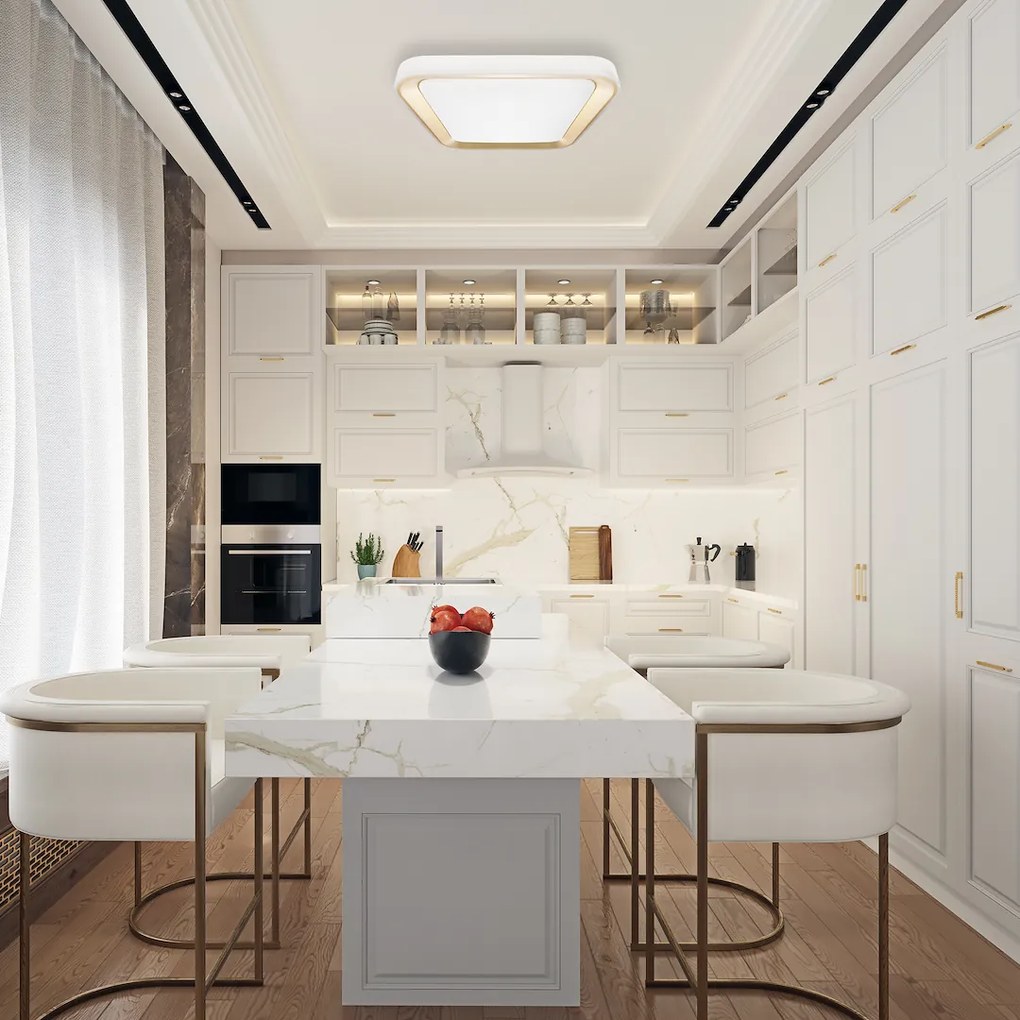Stropní LED svítidlo Quadro, 1x LED 66w, 3000-6000k, g, s ovladačem
