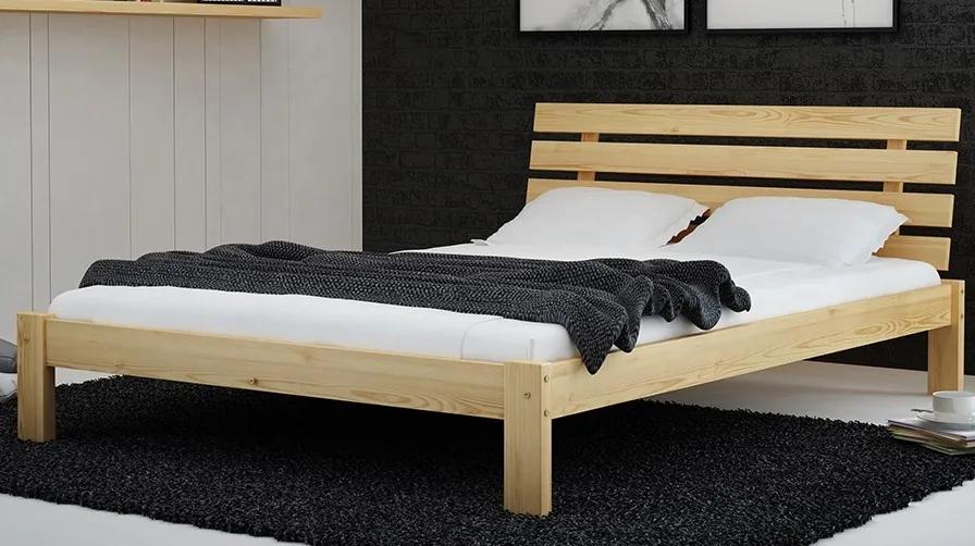 ImportWorld Dřevěná postel Zbyněk 140x200 + rošt ZDARMA (Barva dřeva: Borovice)