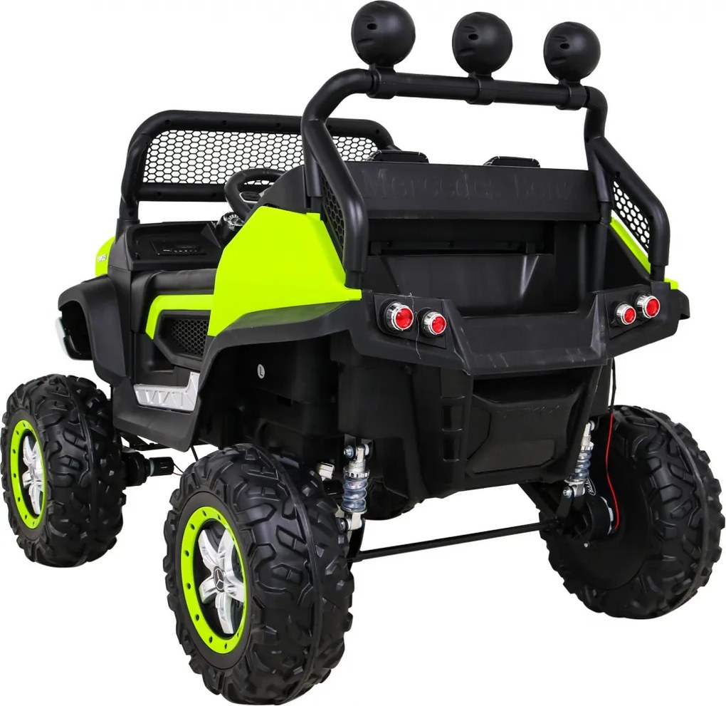 Ramiz Mercedes Benz Unimog elektrické autíčko pro děti zelené + pohon 4x4