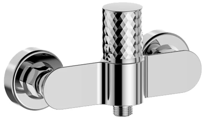 Mereo Mereo, Sprchová nástěnná baterie, Viana diamant, bez příslušenství, 150 mm, chrom, MER-CBE60103A