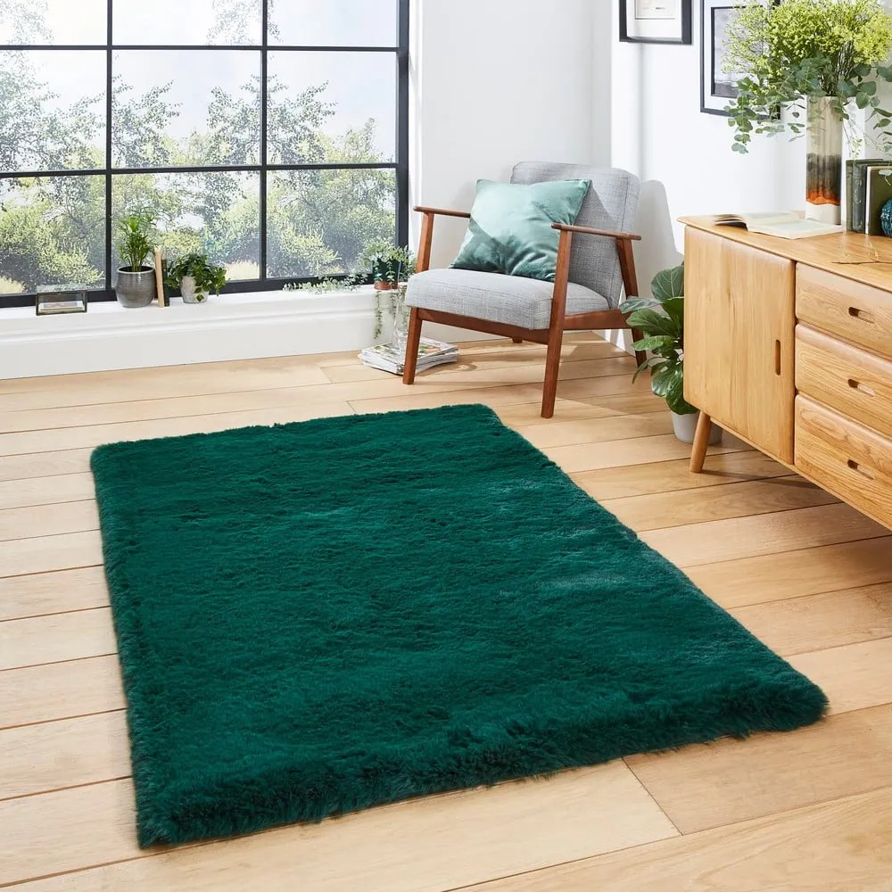 Smaragdově zelený koberec Think Rugs Super Teddy, 60 x 120 cm