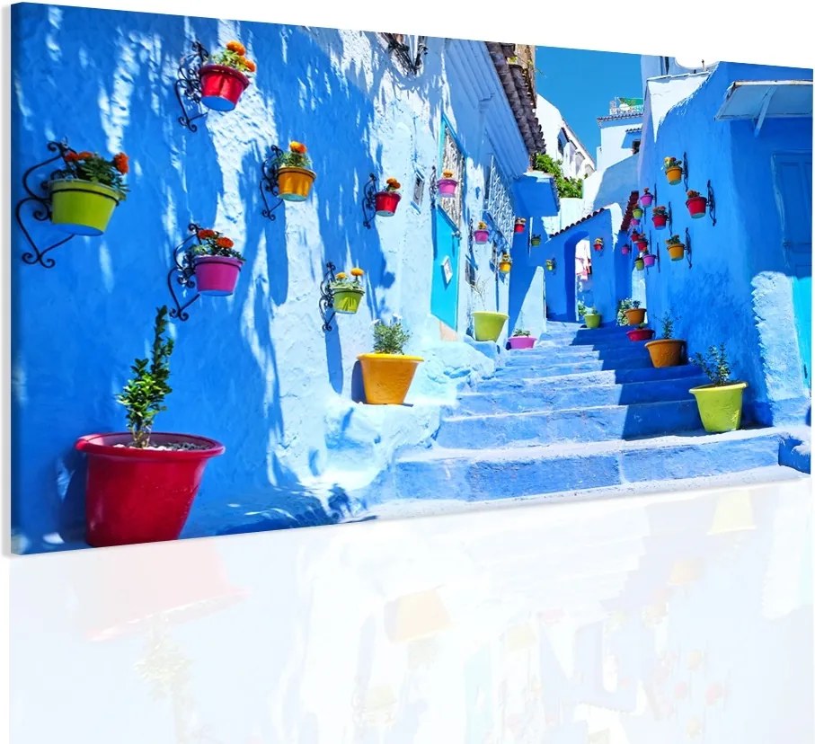 Malvis Malvis Obraz modrá ulička  120x80 cm