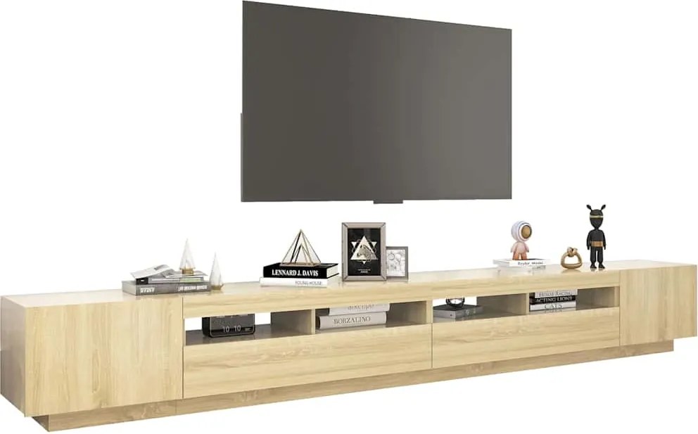 TV skříňka s LED osvětlením dub sonoma 300 x 35 x 40 cm 3081927