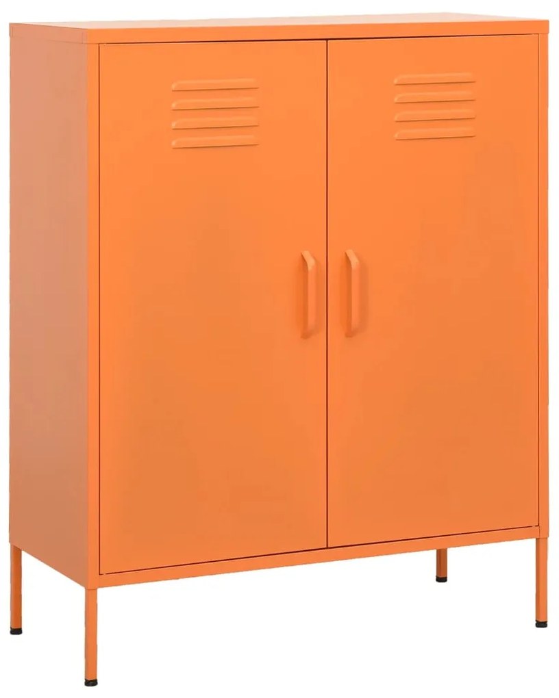 336165 vidaXL Úložná skříň oranžová 80 x 35 x 101,5 cm ocel