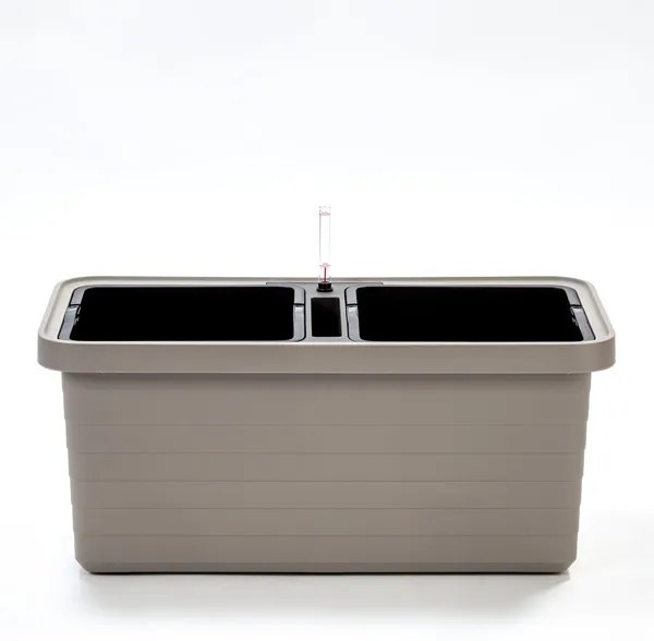 Samozavlažovací velkoobjemový truhlík Berberis DUO taupe 80 cm