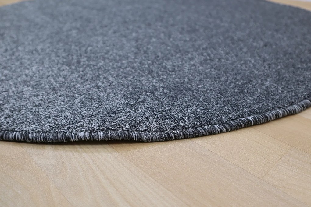 Vopi, Kusový koberec Apollo Soft antra kruh, 300x300 (průměr) kruh, šedá, chodba / předsíň