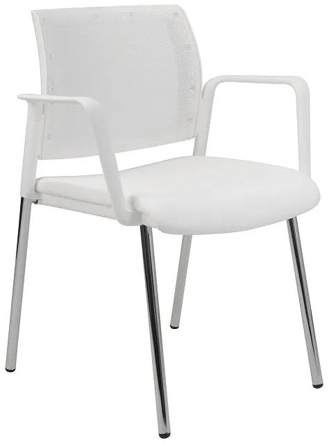 ALBA židle KENT PROKUR síť, bílý plast