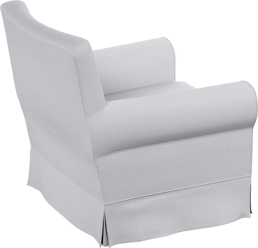 Potah na křeslo IKEA Ektorp Jennylund barva bílá látka pletený vzor