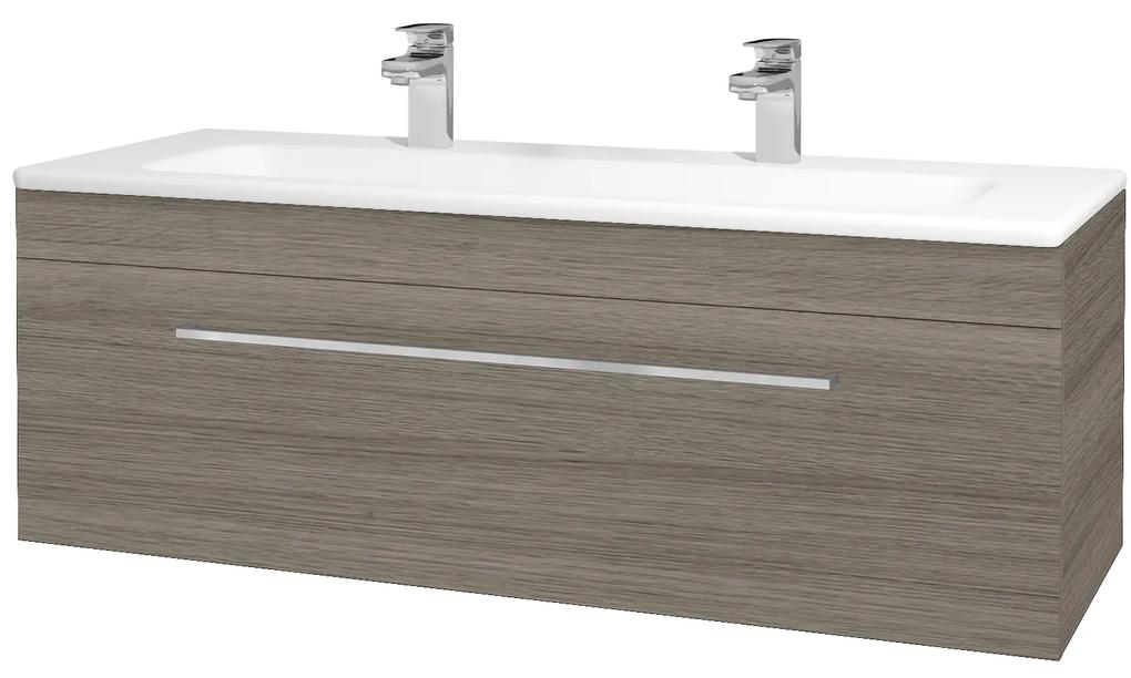 Dřevojas Koupelnová skříň ASTON SZZ 120 Varianta: N01 Bílá lesk / Úchytka T01 / D02 Bříza