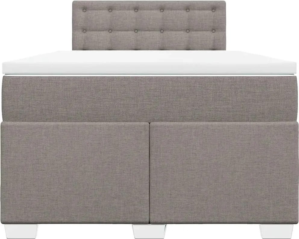 Box spring postel s matrací taupe 120x190 cm textil 3285845