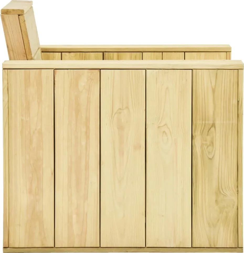 vidaXL Zahradní židle 2 ks 89 x 76 x 76 cm impregnované borové dřevo [3053201]