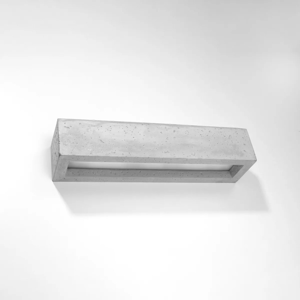 Nástěnné svítidlo Vega, 1x betonové stínítko, (50 cm)