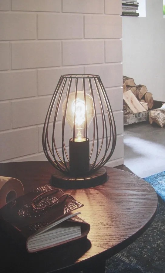 Austria Drátěná stolní vintage - industriální lampa akce