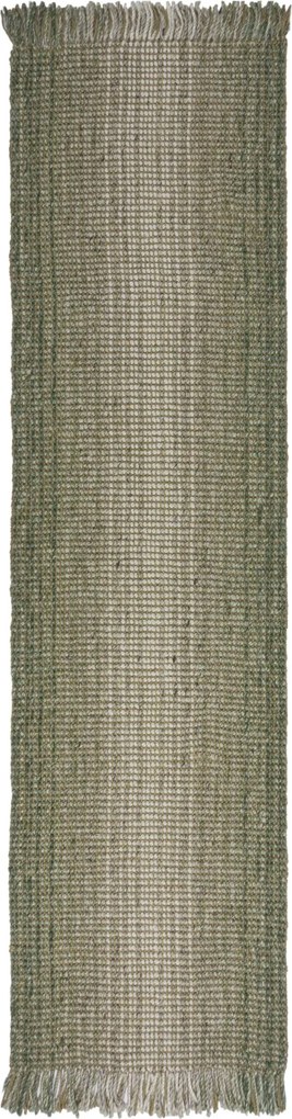 Behúň Mottle Jute Ombre Green, 60x230, zelená, chodba / predsieň, Flair Rugs